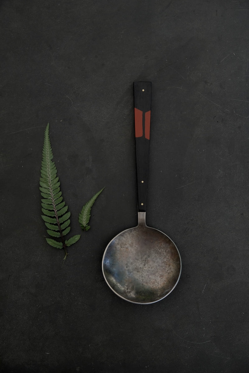 Red window spoon – Erica Moody | Fine Metal Work